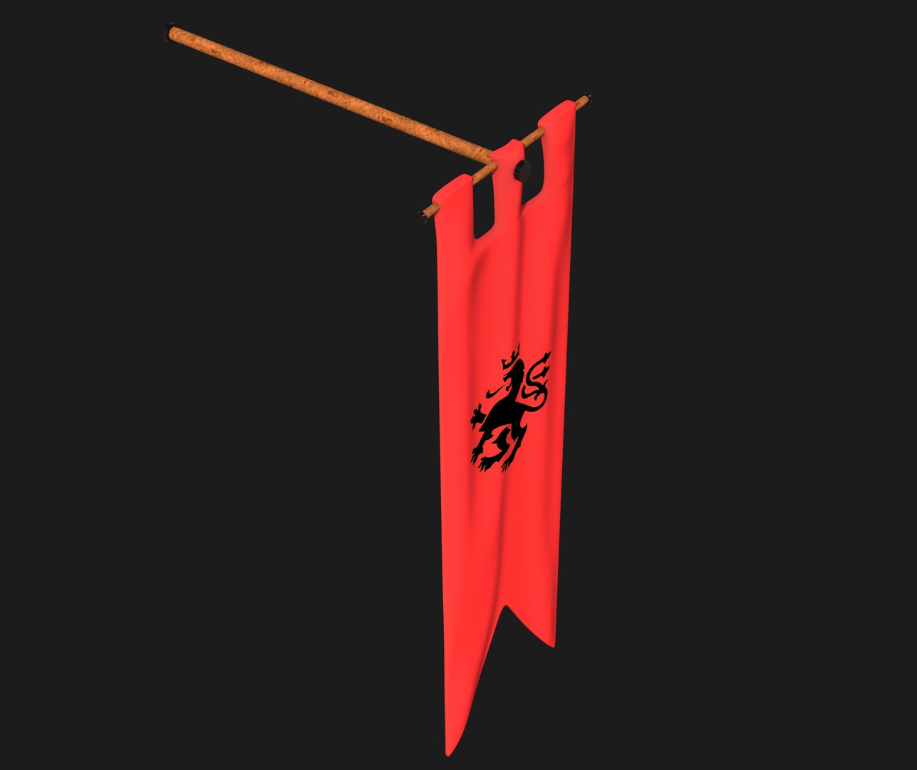 Free 3D Ancient Wall Flag Model - TurboSquid 1944404