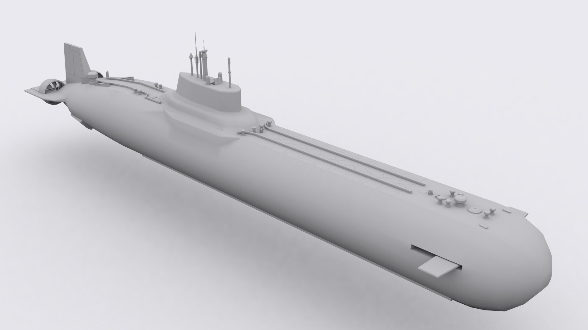 3d Typhoon Class Submarine Model