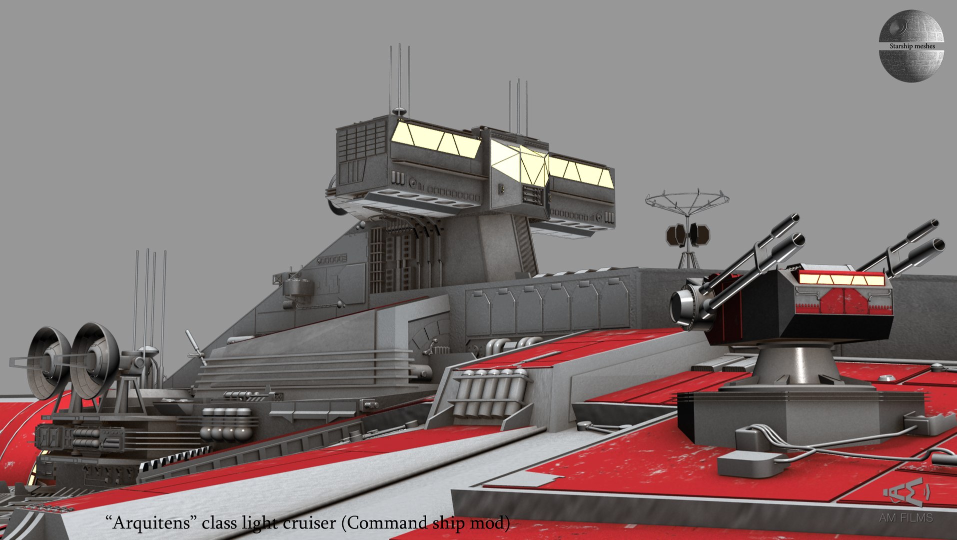 3D Light Cruiser Ship - TurboSquid 1202100