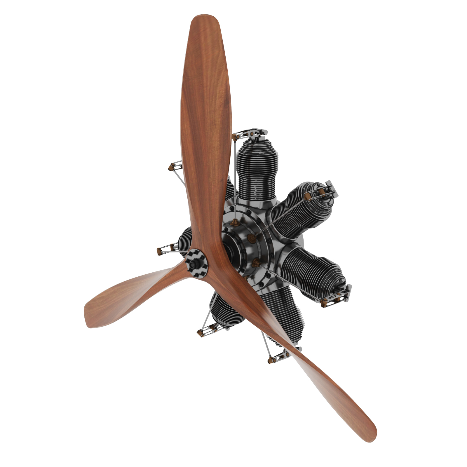 Radial engine 3D model - TurboSquid 1941063