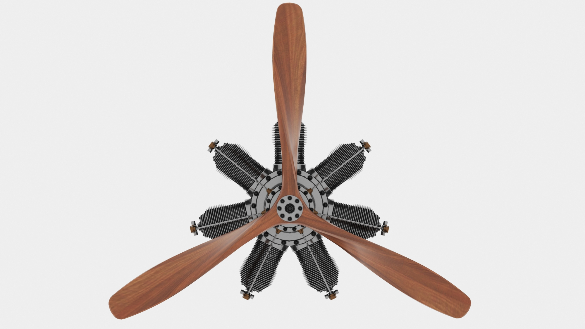 Radial engine 3D model - TurboSquid 1941063