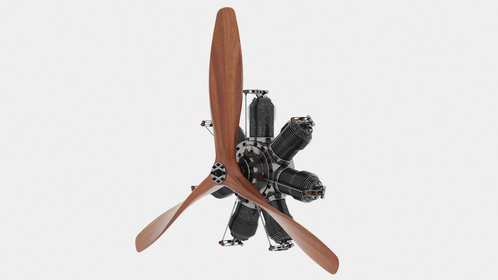 Radial engine 3D model - TurboSquid 1941063