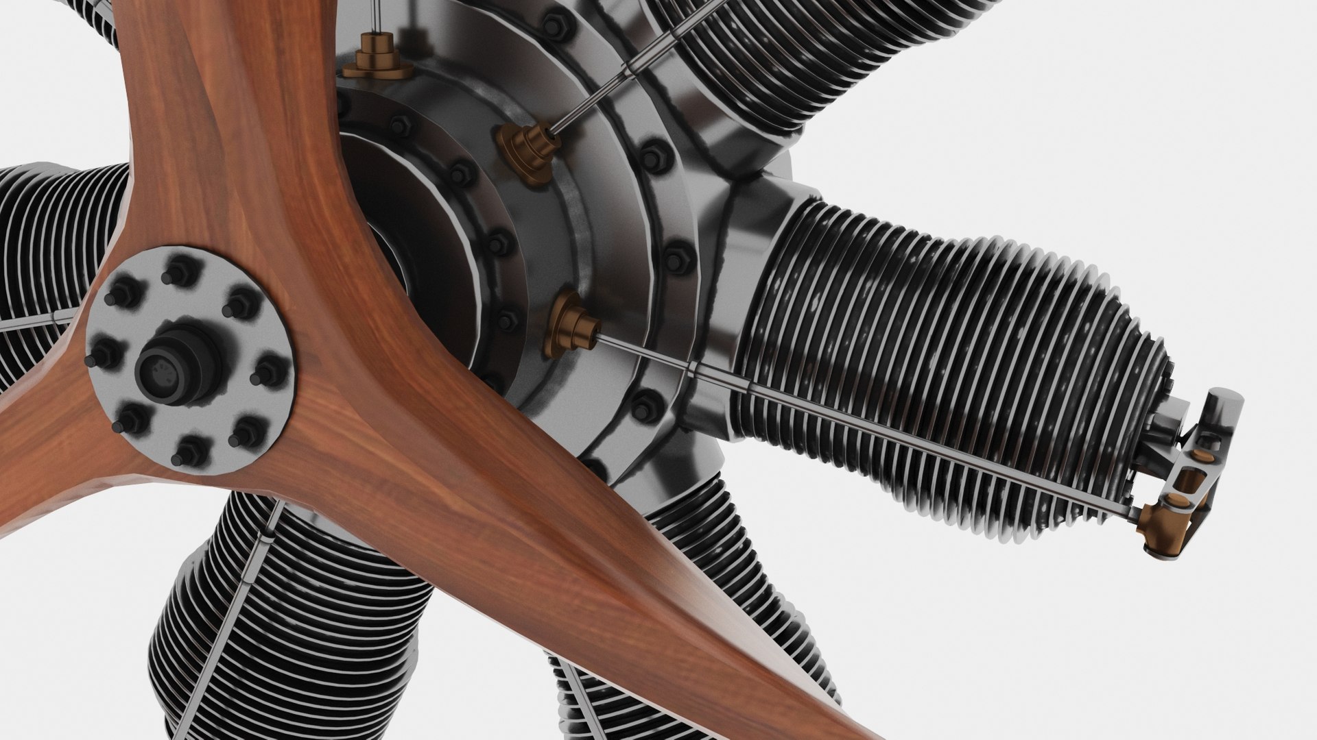Radial Engine 3D Model - TurboSquid 1941063