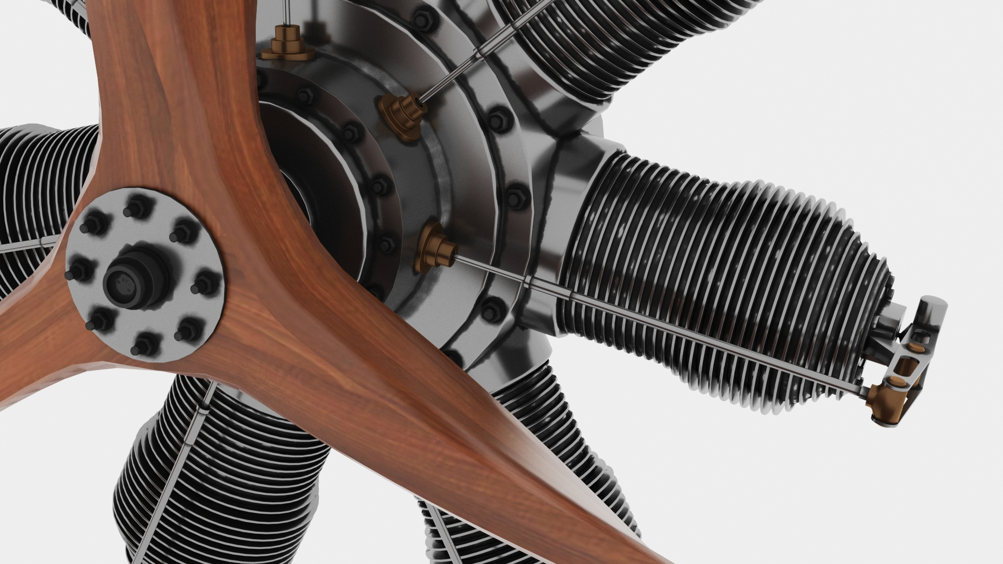Radial engine 3D model - TurboSquid 1941063
