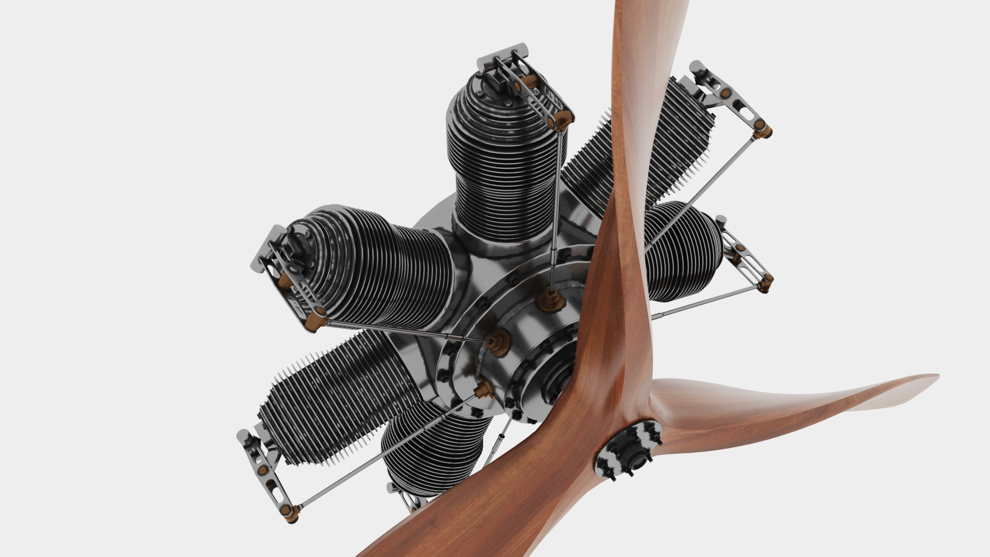 Radial engine 3D model - TurboSquid 1941063