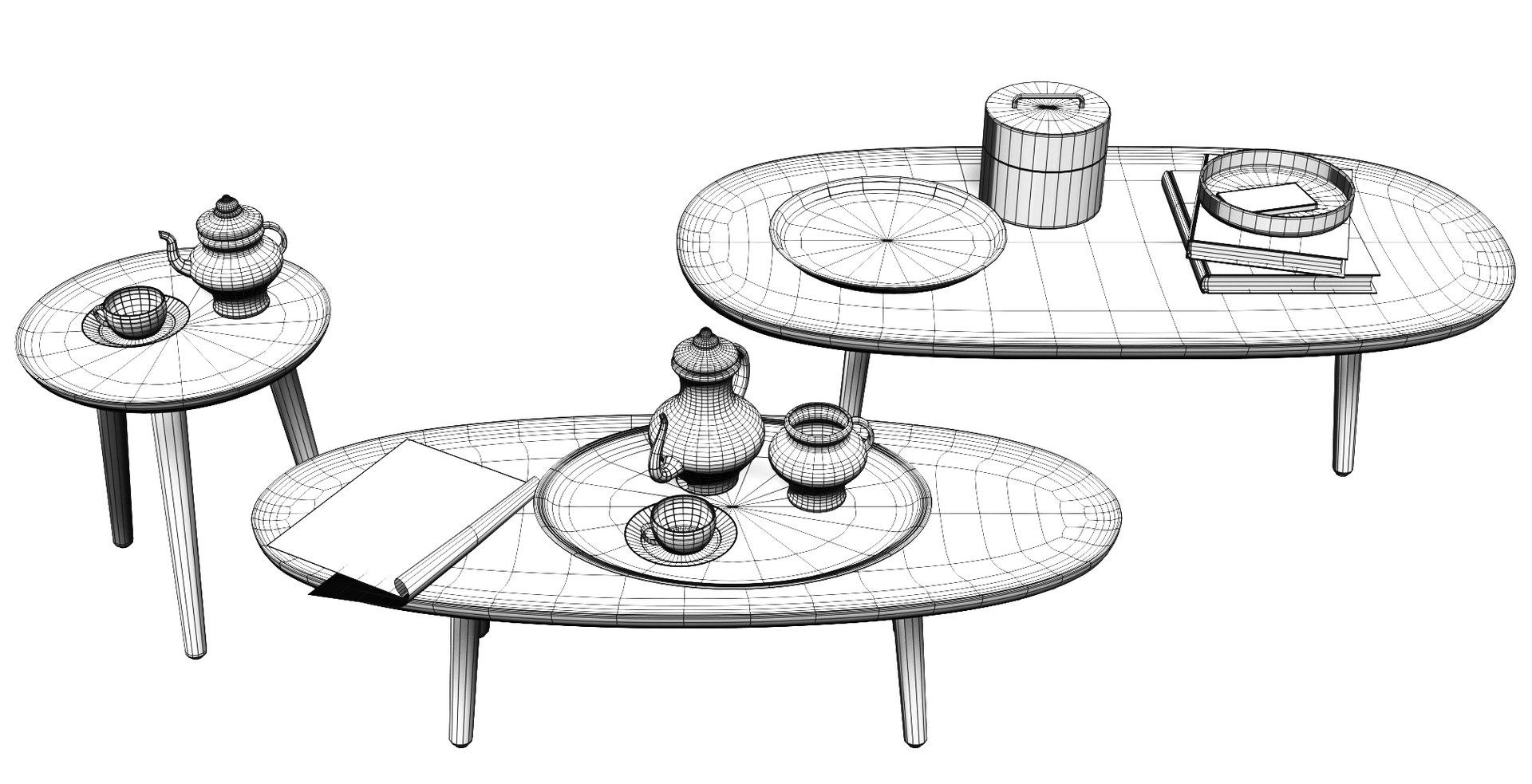 Poliform Mad Coffee Tables Model - TurboSquid 1597541