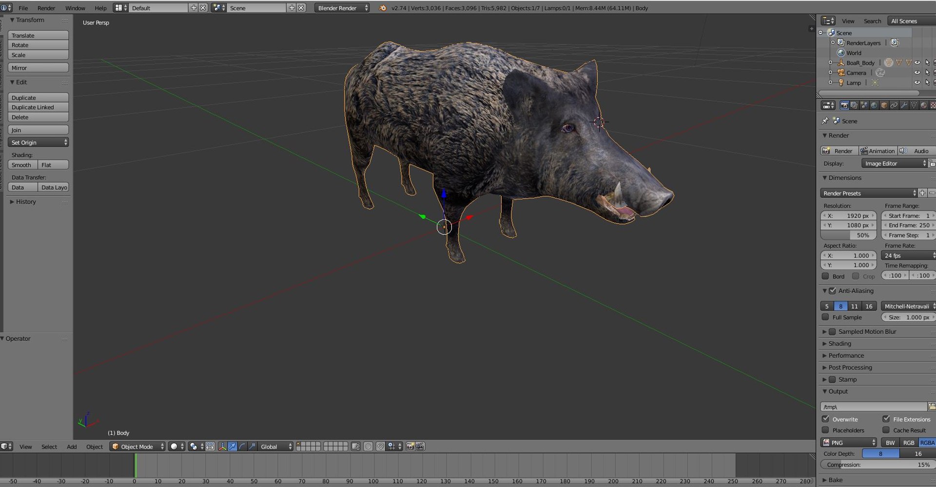 Wild Boar 3D Model - TurboSquid 1238766