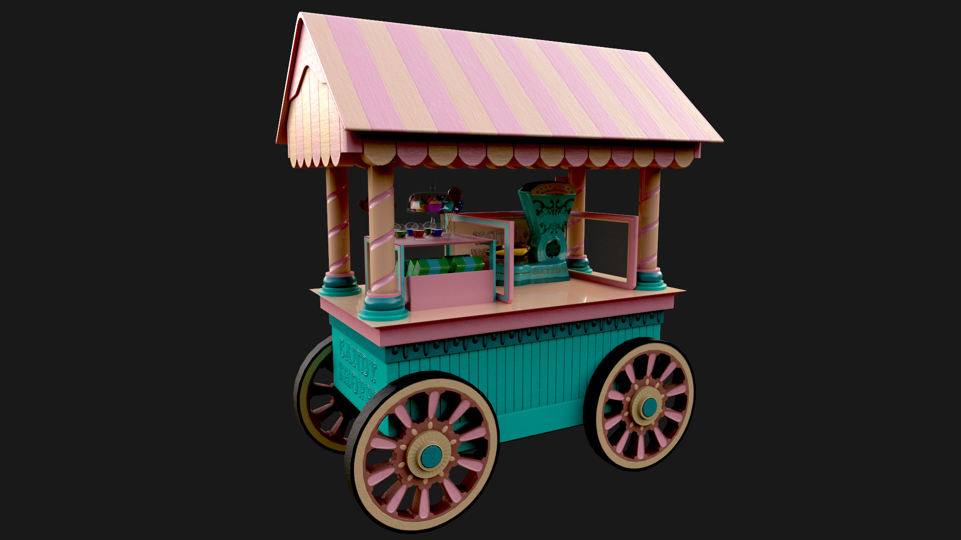 Candy Cart 3D - TurboSquid 1755774