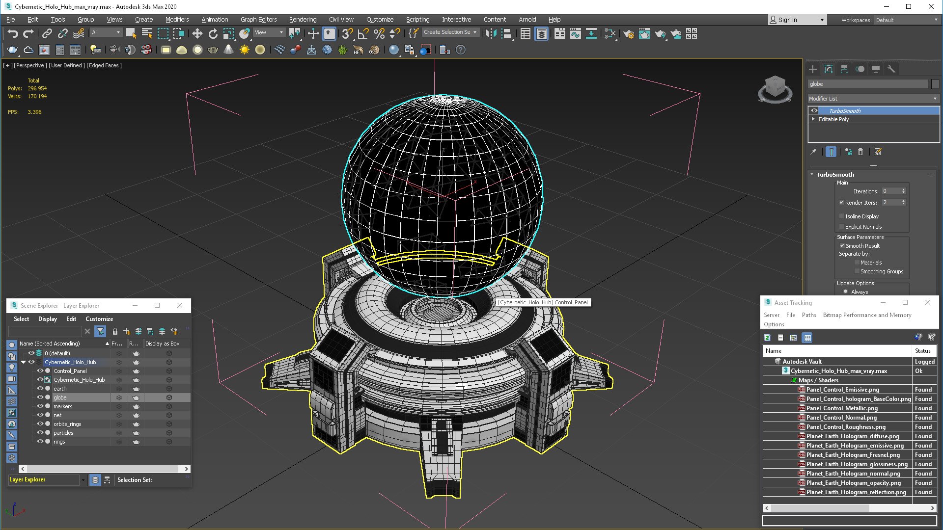 3D Cybernetic Holo Hub - TurboSquid 2292242