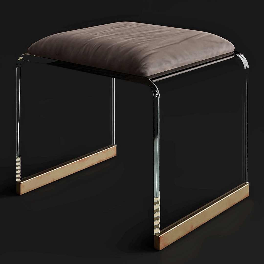 3D Interludehome Brynn Stool Grey Model - TurboSquid 1220288