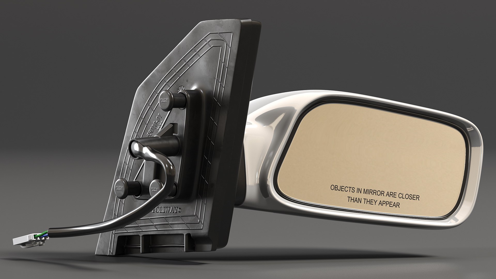 Passenger Side Car Mirror Silver model - TurboSquid 1969600