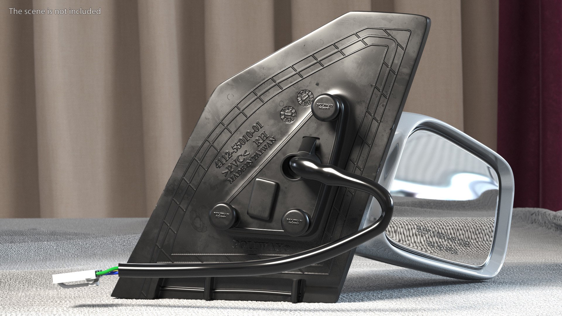 Passenger Side Car Mirror Silver Model - TurboSquid 1969600