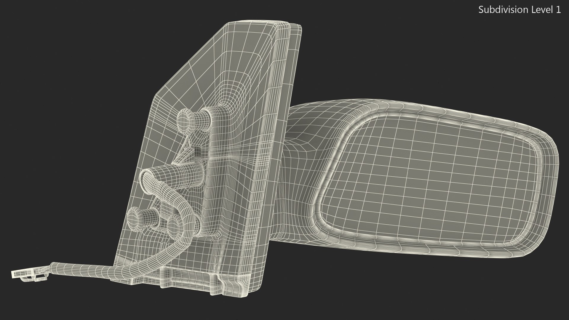 Passenger Side Car Mirror Silver model - TurboSquid 1969600