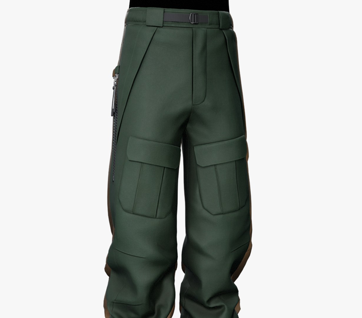 Green Snowboard Pants Style 3 3D - TurboSquid 2298466