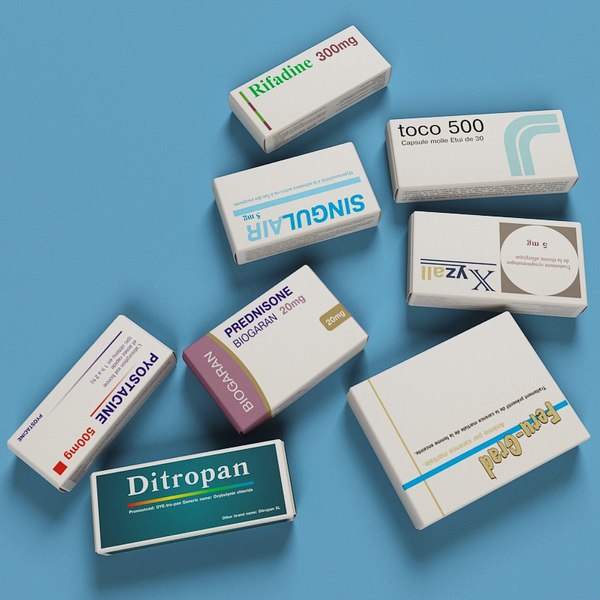 3d medicines boxes modelled model