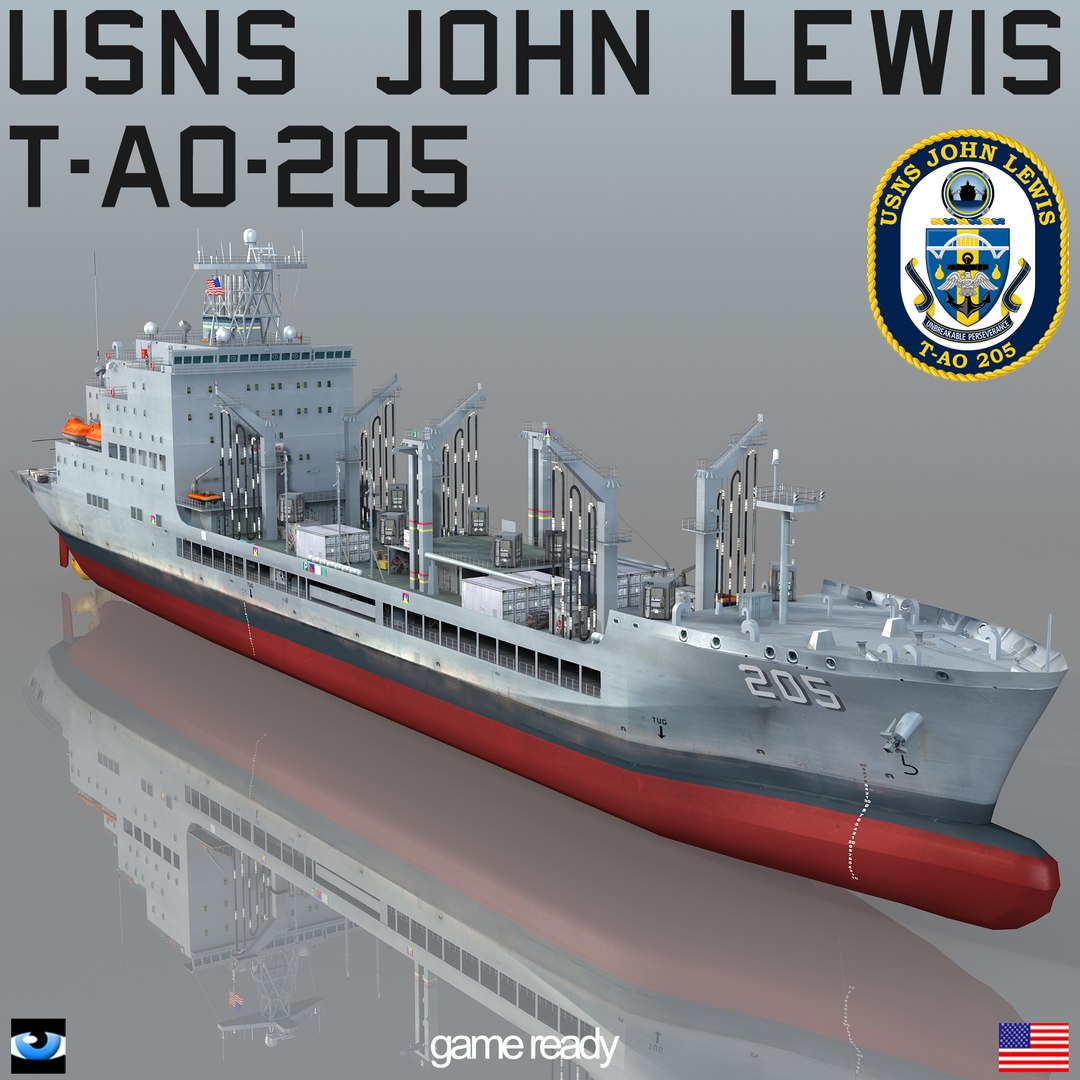 USNS John Lewis T-AO-205 3D Model - TurboSquid 2074181