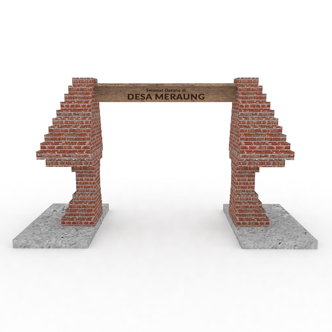 Javanese Village Entrance Gate 3D Model - TurboSquid 1764652