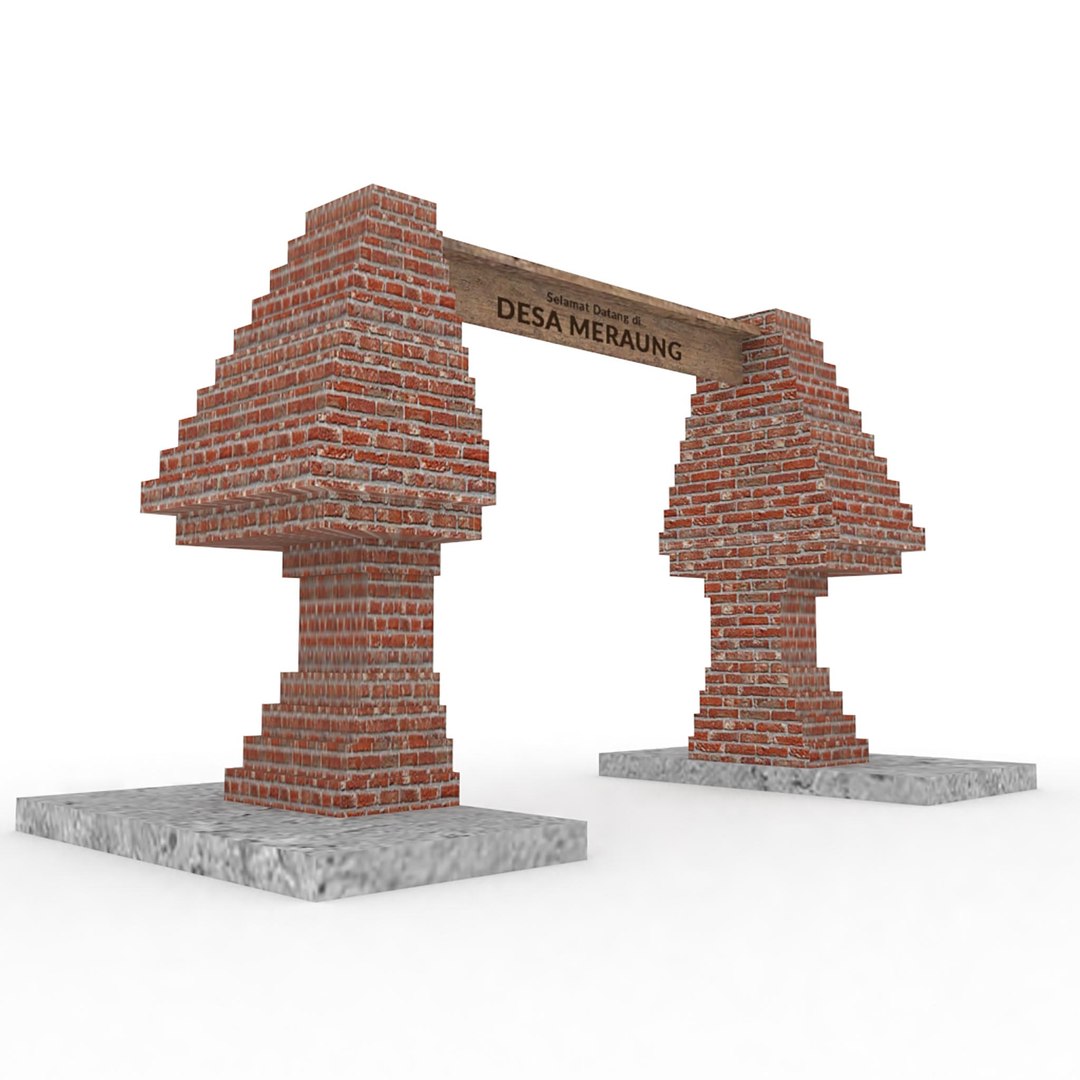 Javanese Village Entrance Gate 3D Model - TurboSquid 1764652