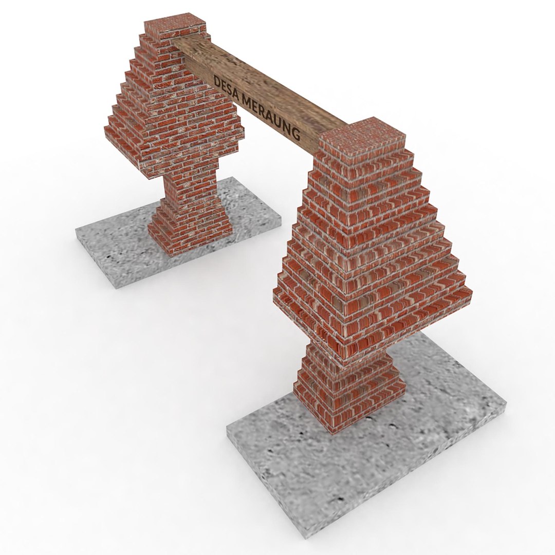 Javanese Village Entrance Gate 3D Model - TurboSquid 1764652