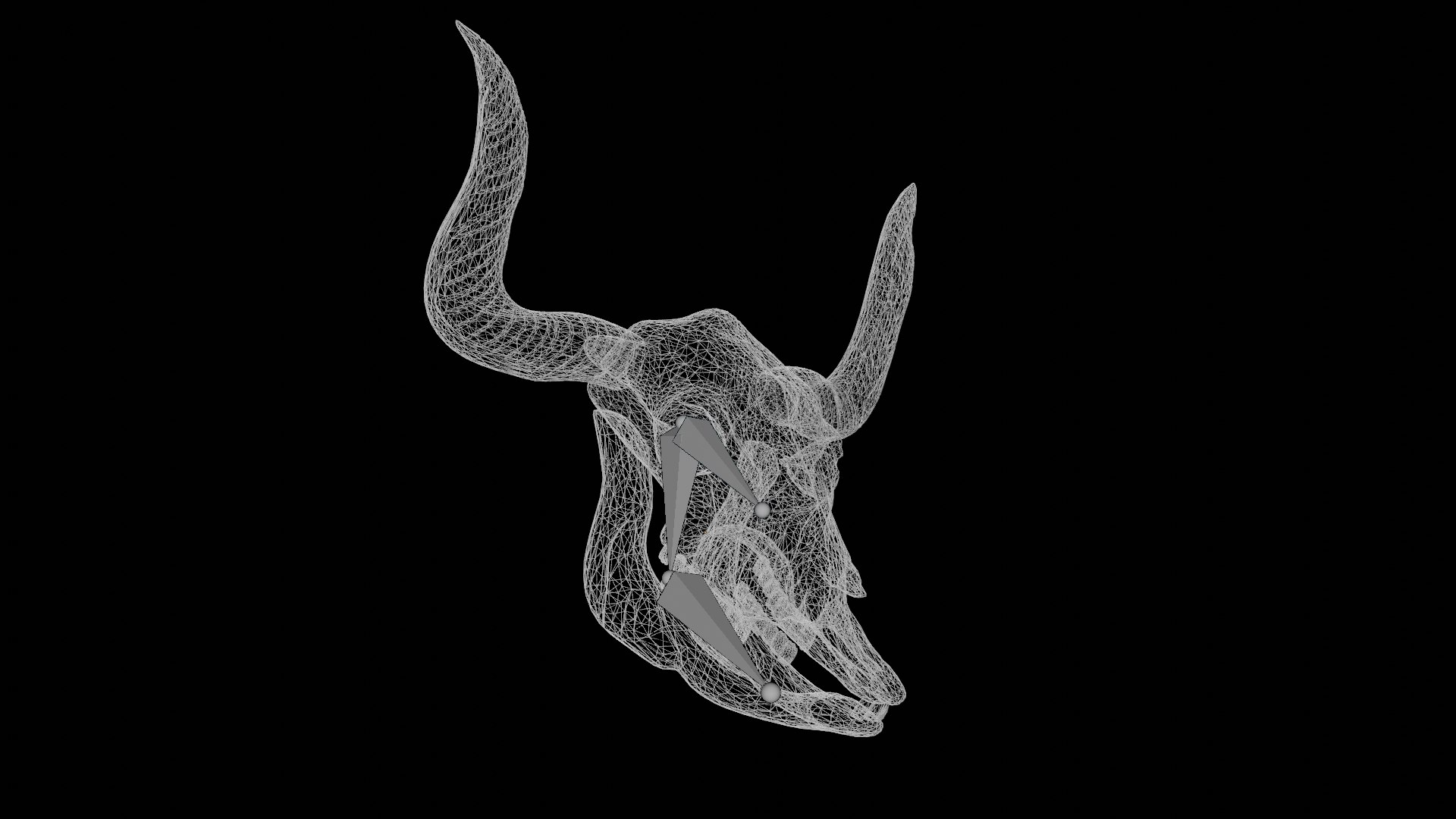 Rigged Bull Skull Model - TurboSquid 1840517