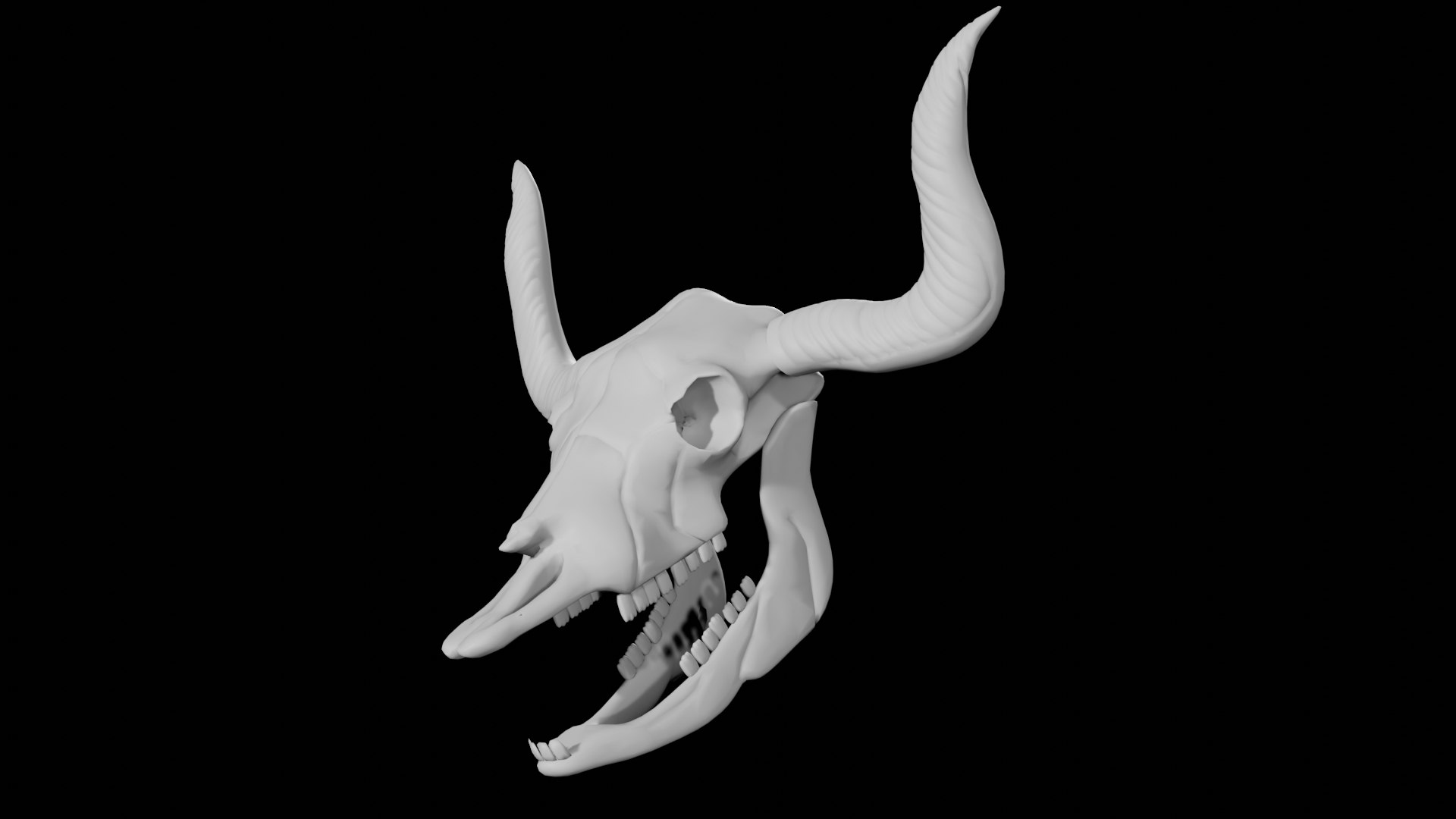 Rigged Bull Skull Model - TurboSquid 1840517