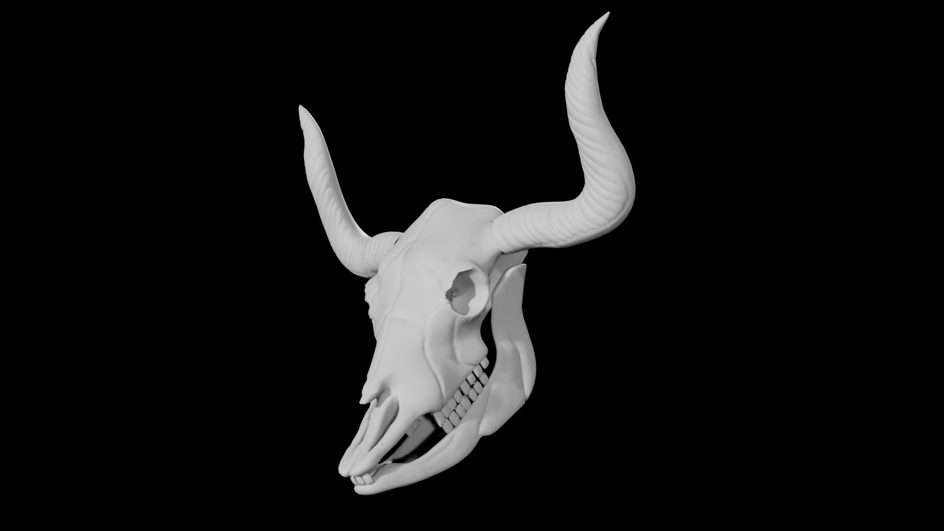 Rigged Bull Skull Model - TurboSquid 1840517
