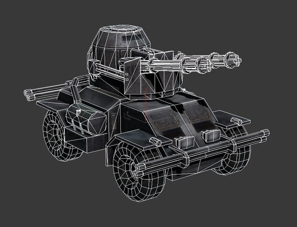 3d cute tank model