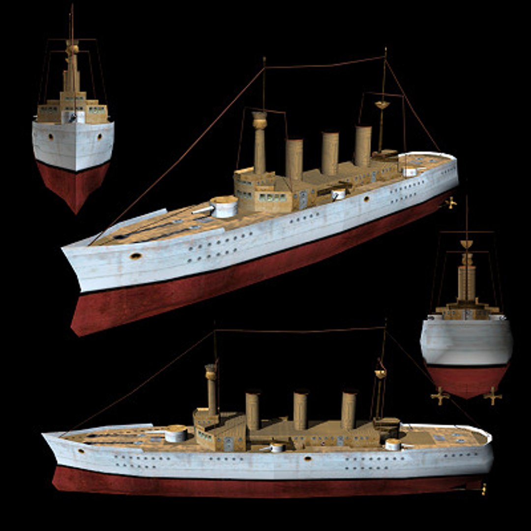War Ship 3d Model
