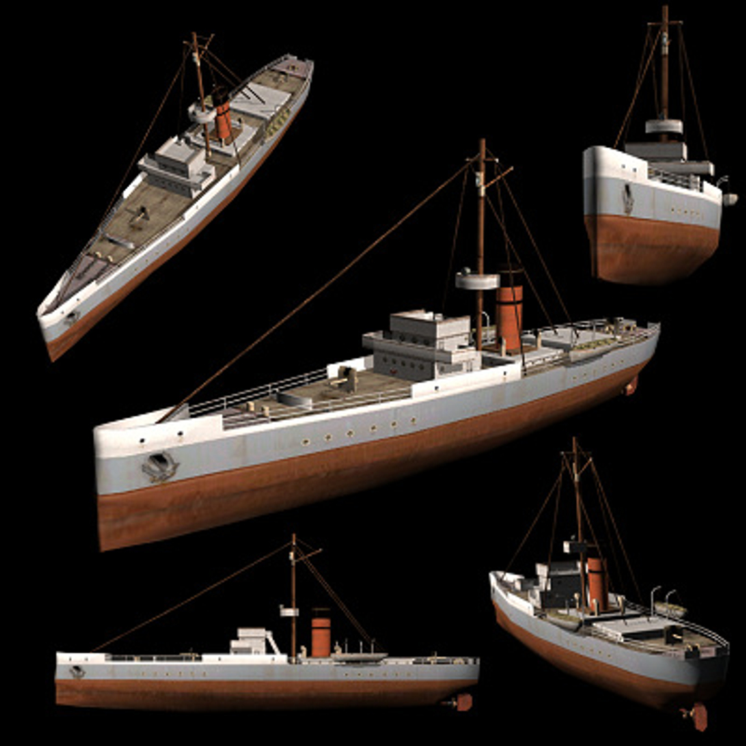 war ship 3d model