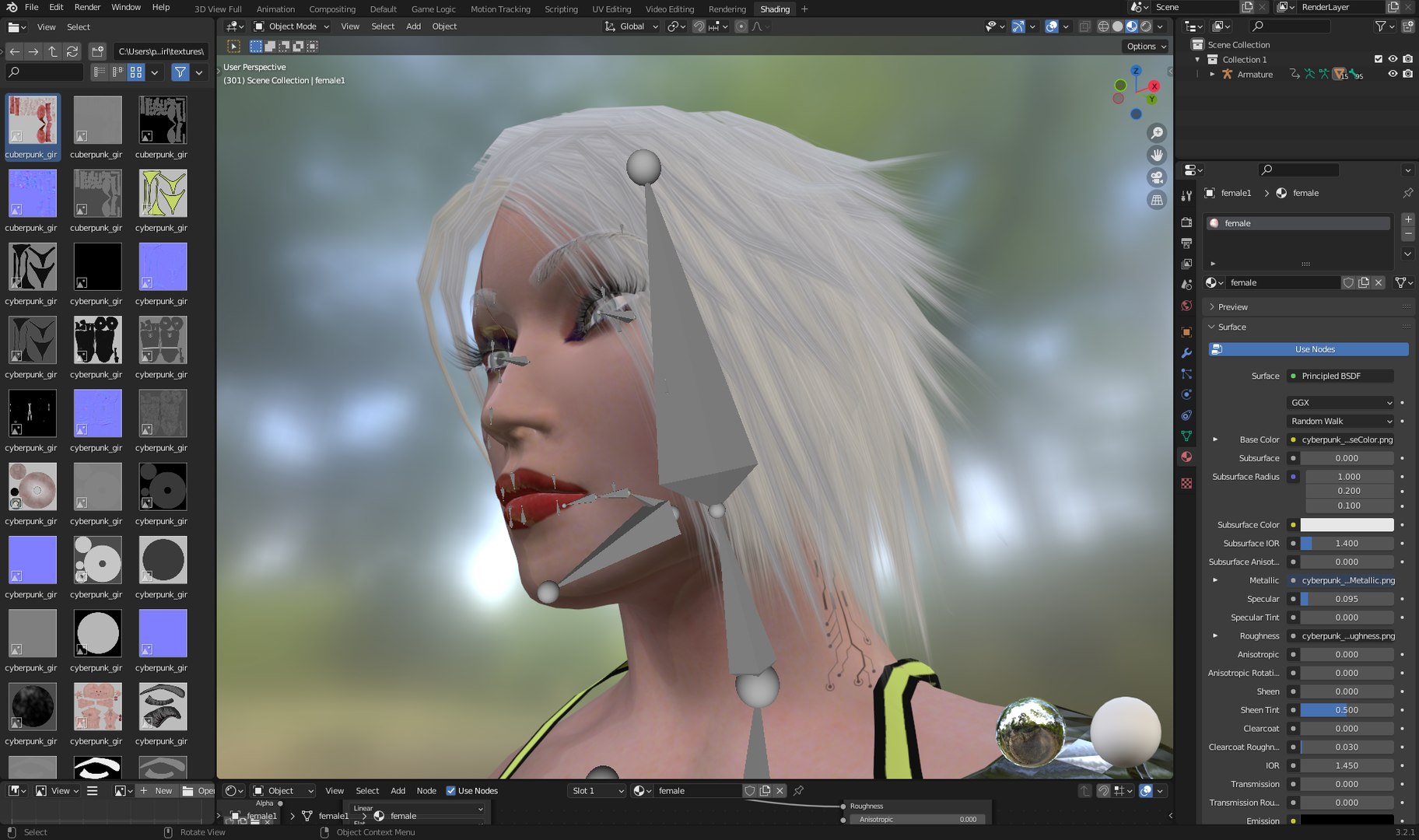 Cyberpunk Girl Model - TurboSquid 1994927