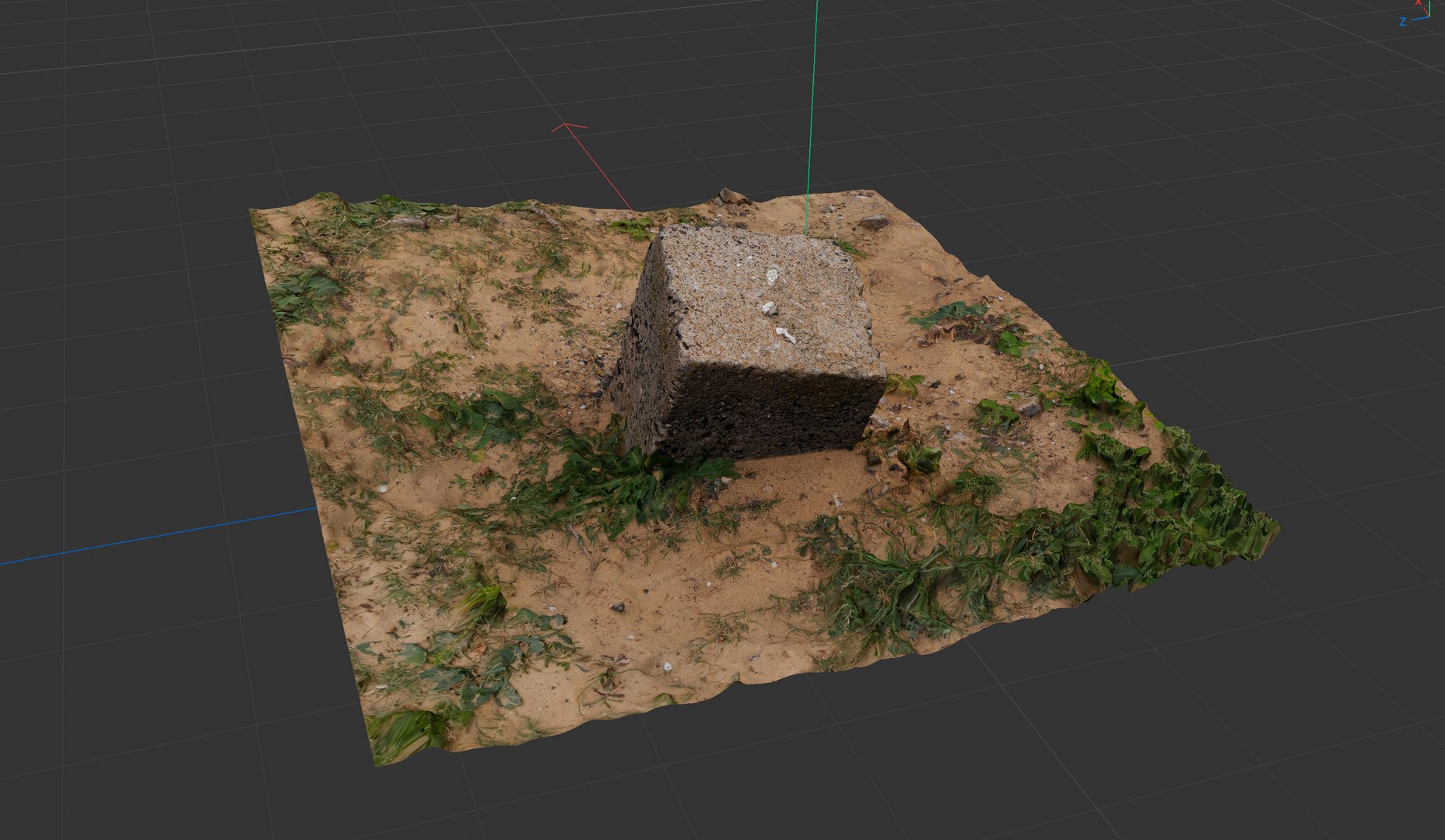 Sand obstacle item scan 001 model - TurboSquid 2178176