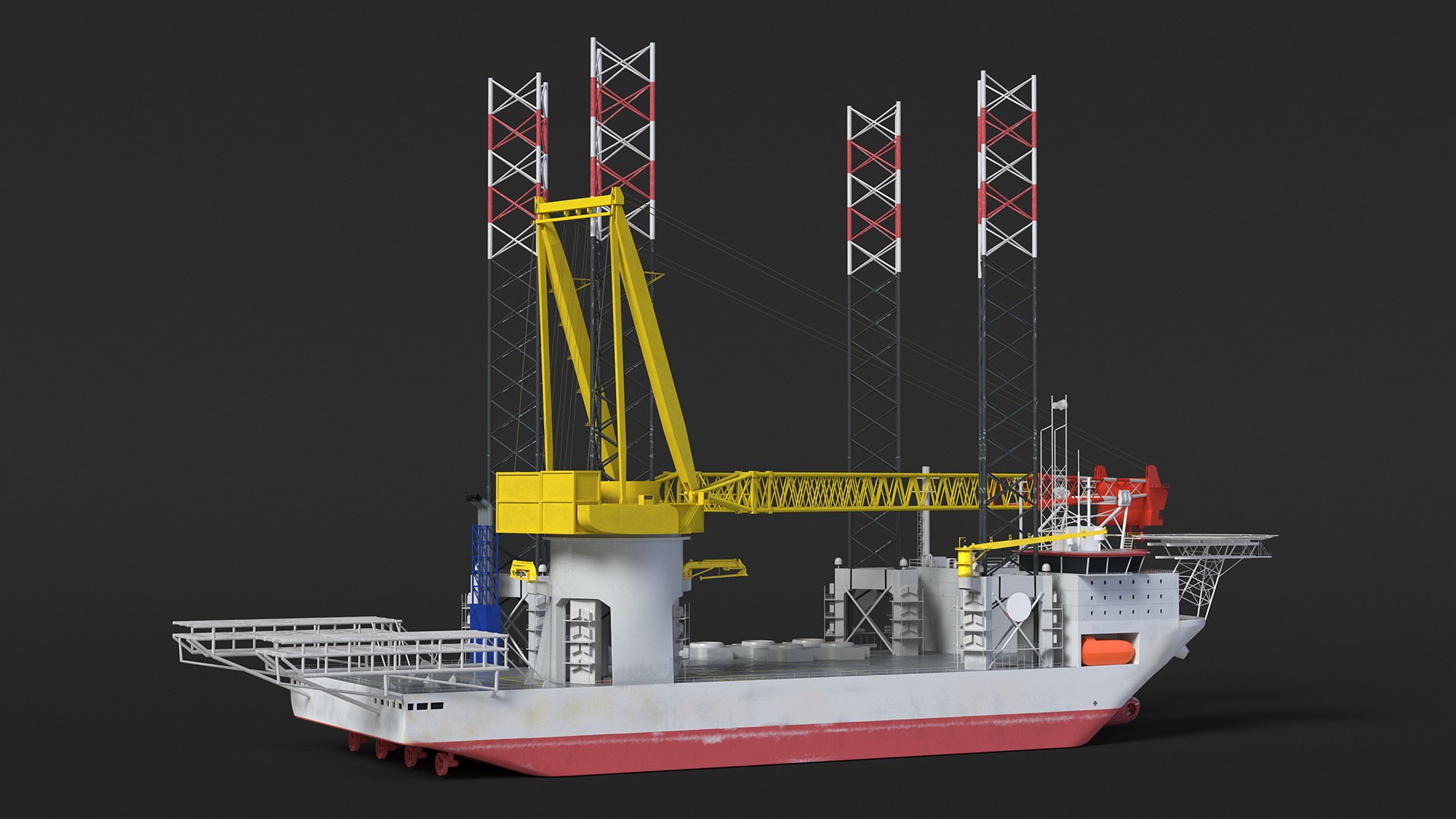 Offshore Jack Up Installation Vessels Generic Model - TurboSquid 2237721