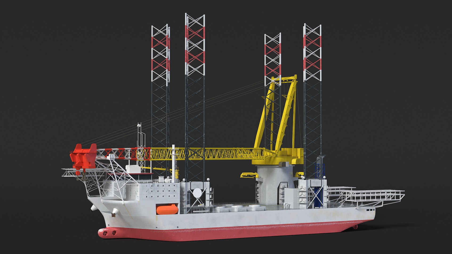 Offshore Jack Up Installation Vessels Generic Model - TurboSquid 2237721