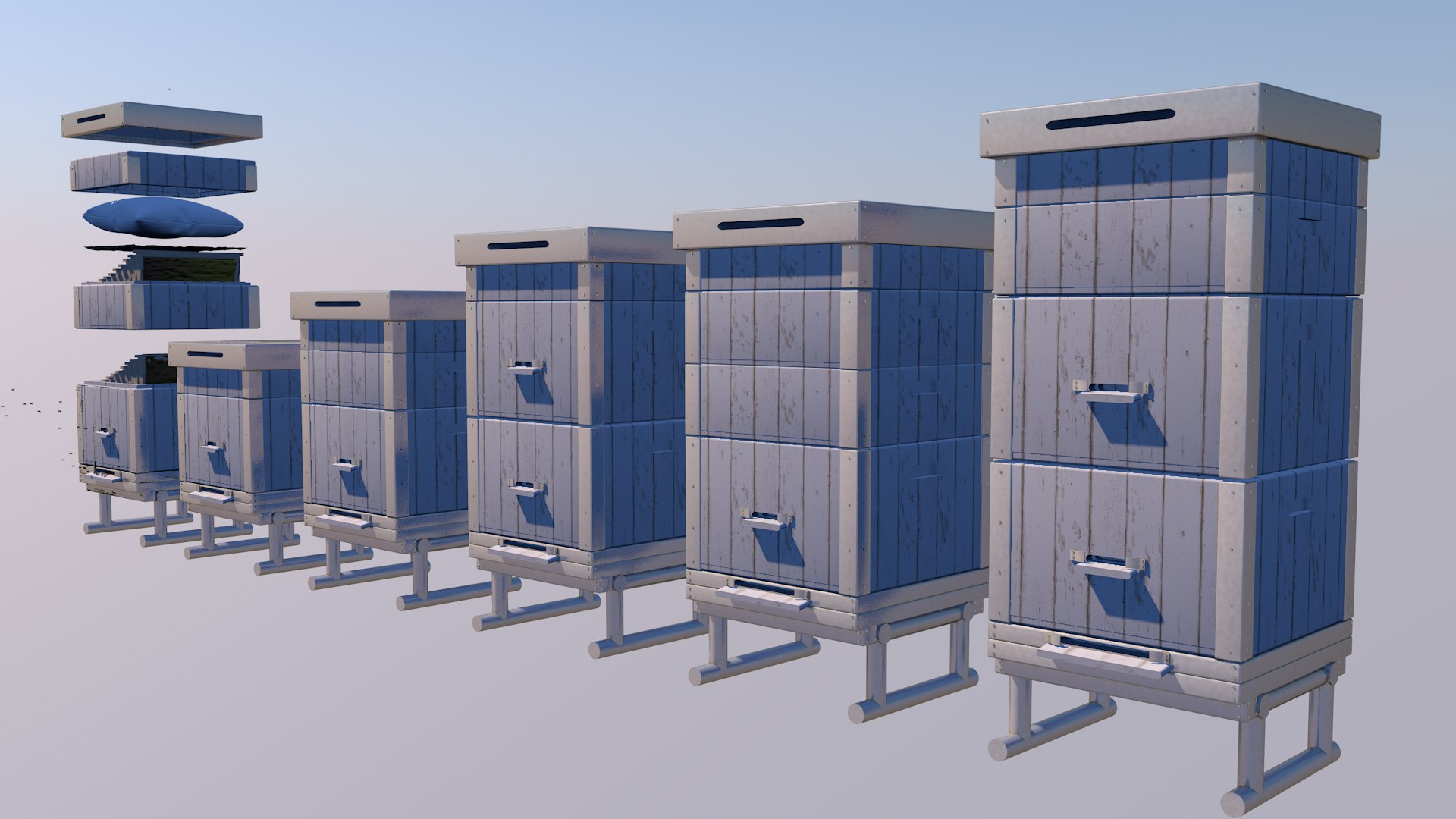 Hive beehive 3D model - TurboSquid 1403642