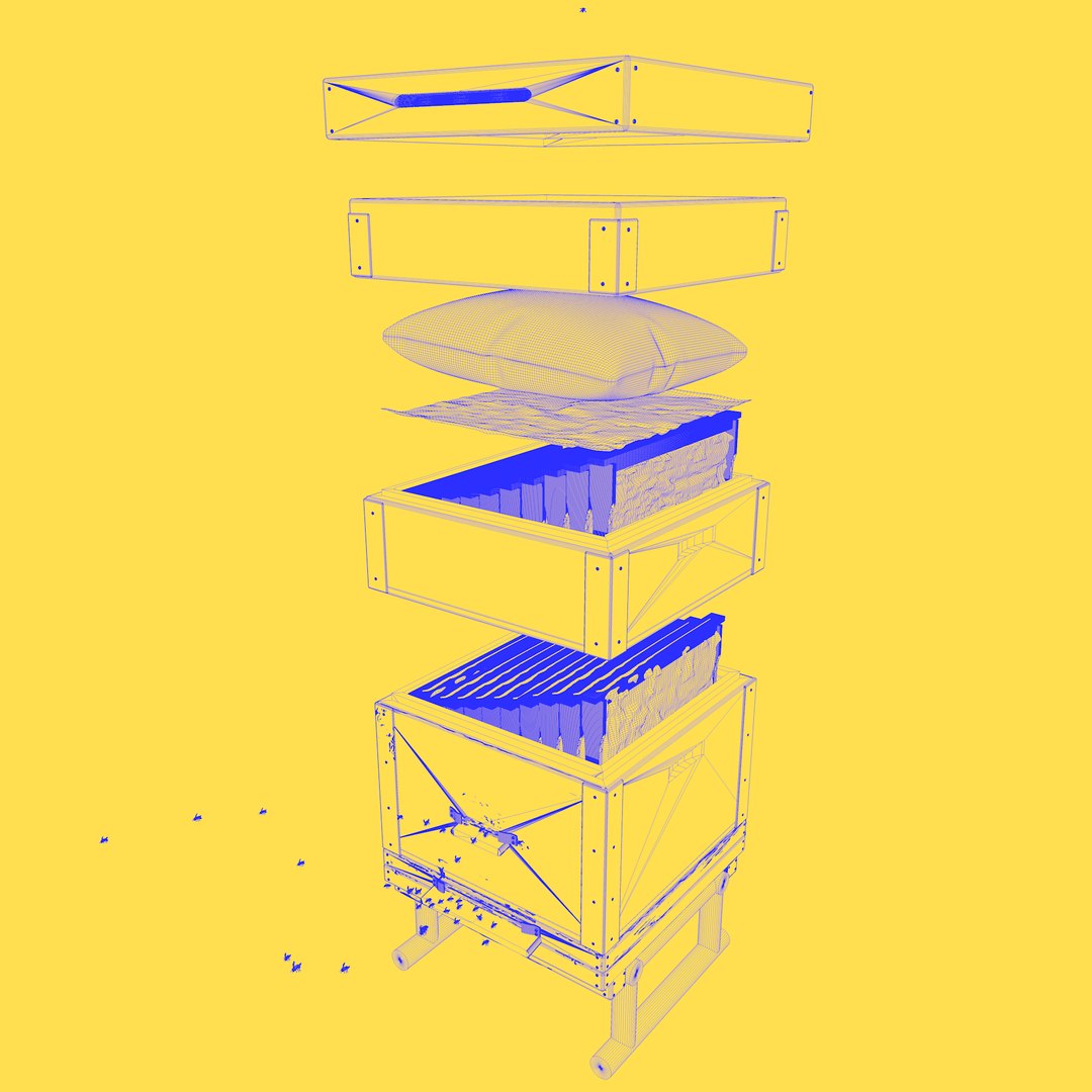 Hive beehive 3D model - TurboSquid 1403642