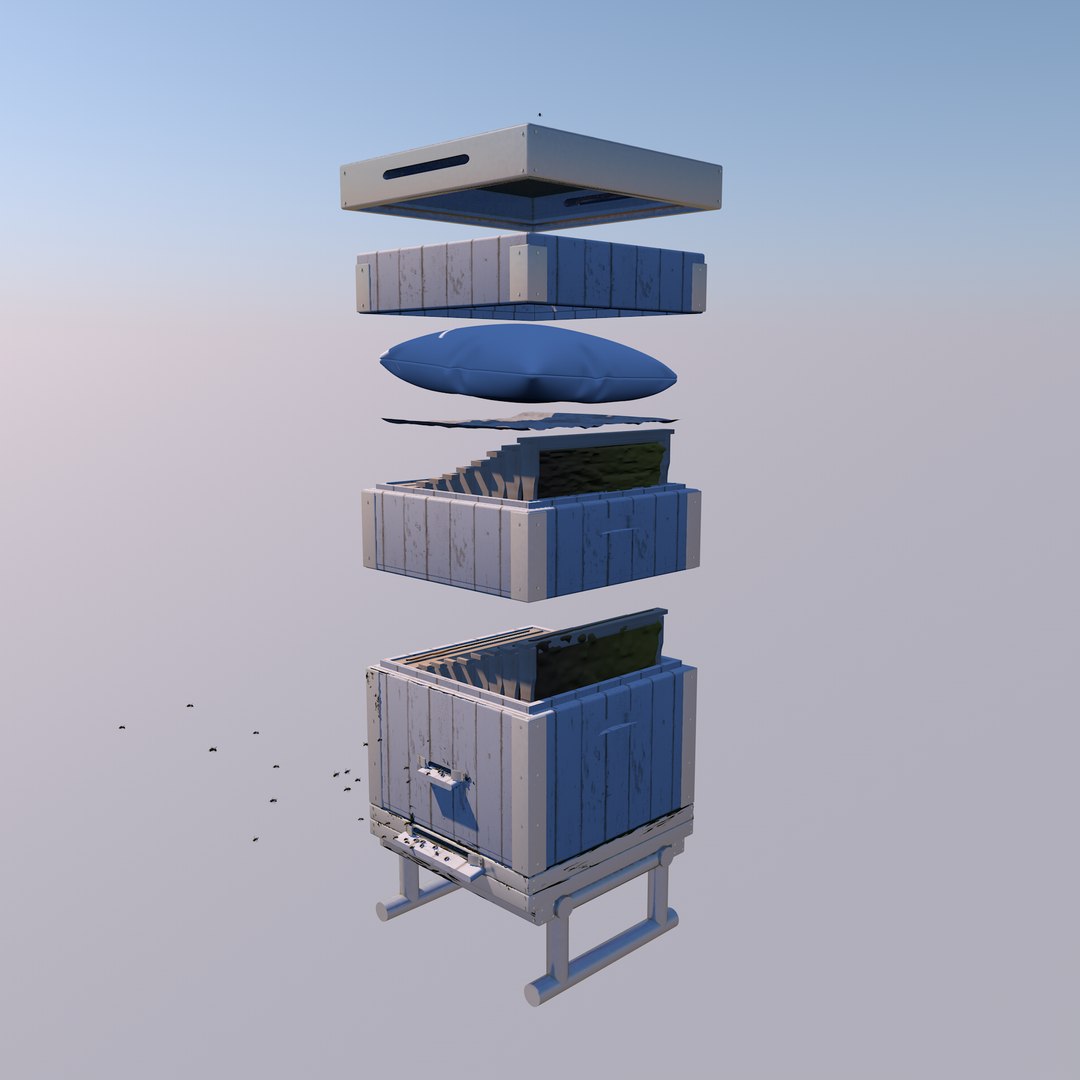 Hive beehive 3D model - TurboSquid 1403642
