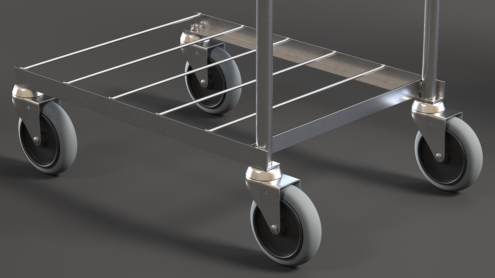 Steel Mini Trolley With Two Shelves Model - TurboSquid 1971094