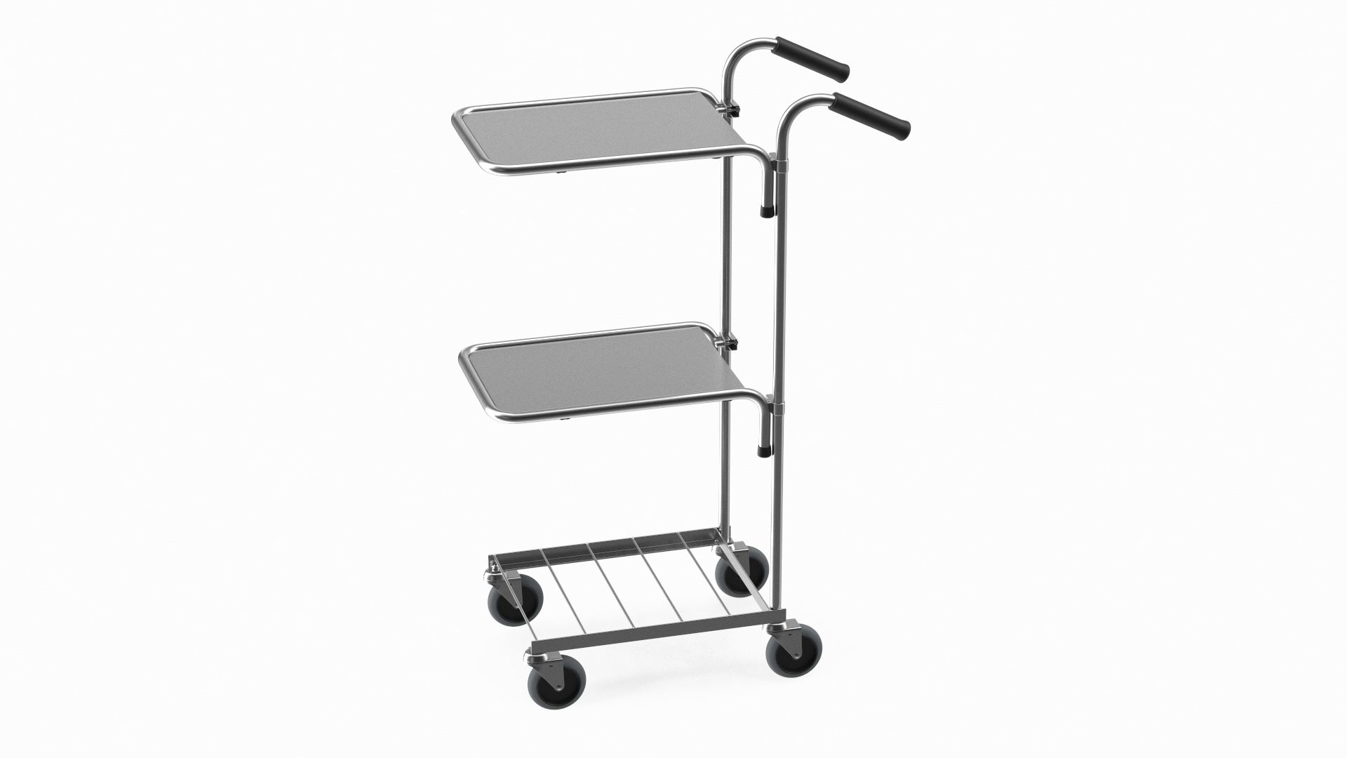 Steel Mini Trolley With Two Shelves Model - TurboSquid 1971094