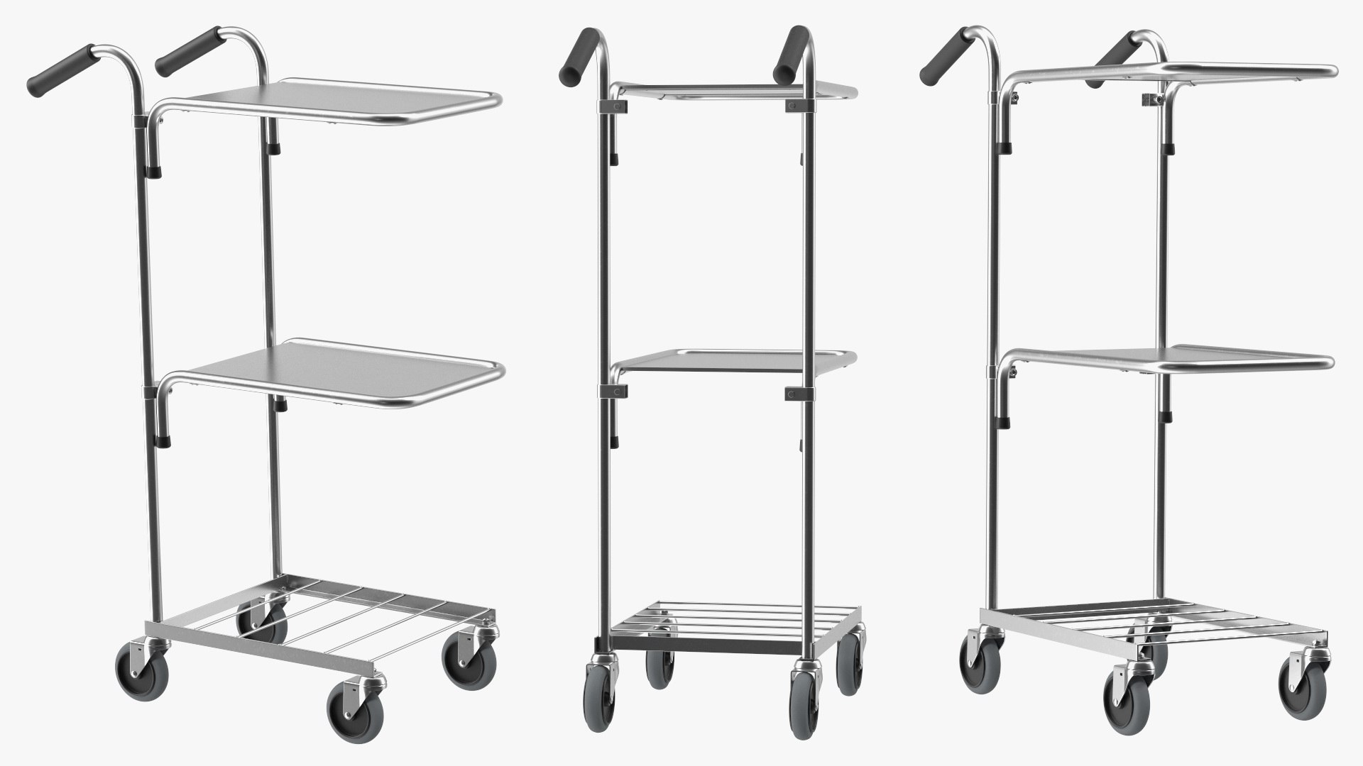 Steel Mini Trolley With Two Shelves model - TurboSquid 1971094