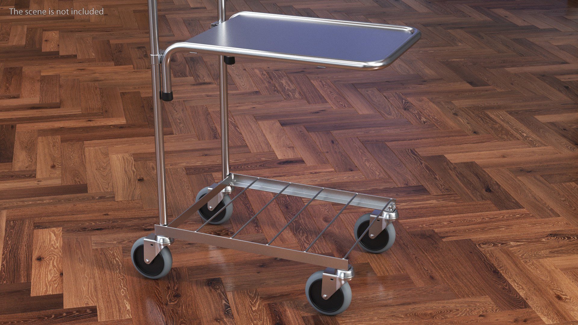 Steel Mini Trolley With Two Shelves Model - TurboSquid 1971094