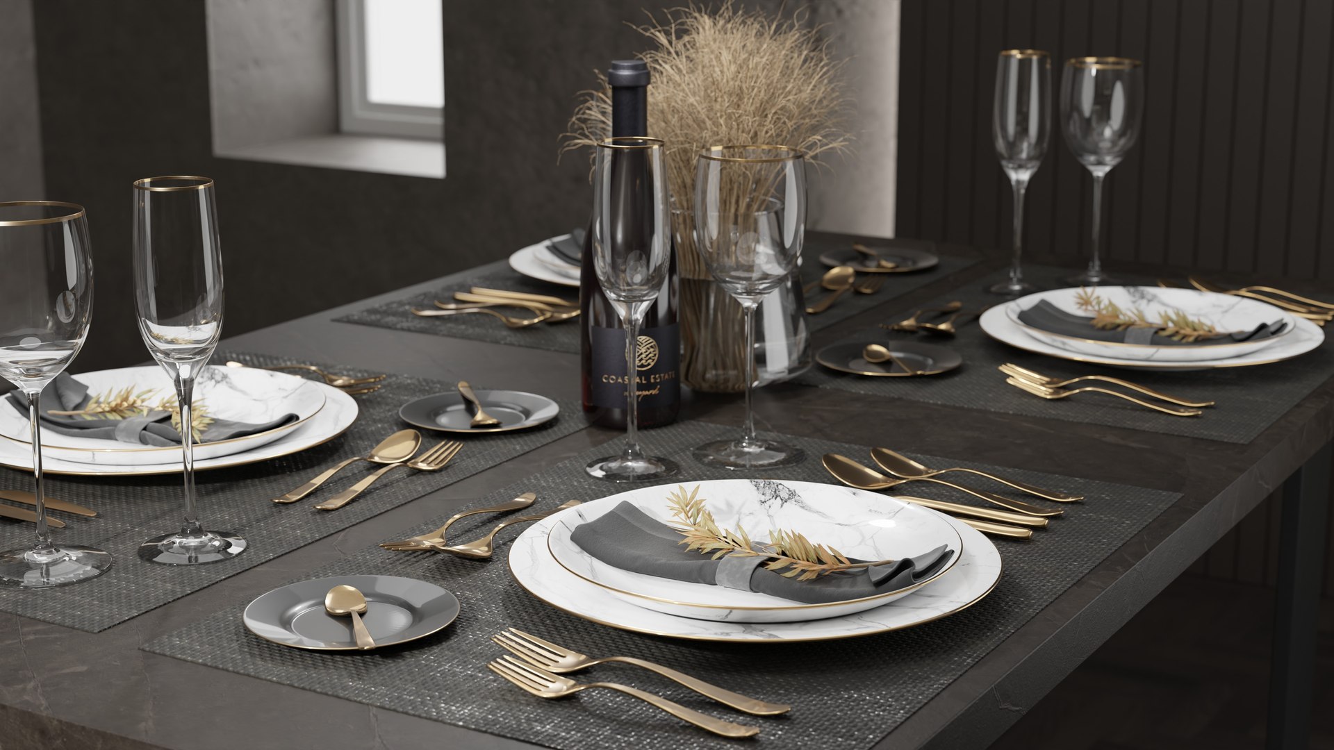 Luxury Table Decoration Assets Set 2 Model - TurboSquid 2127211
