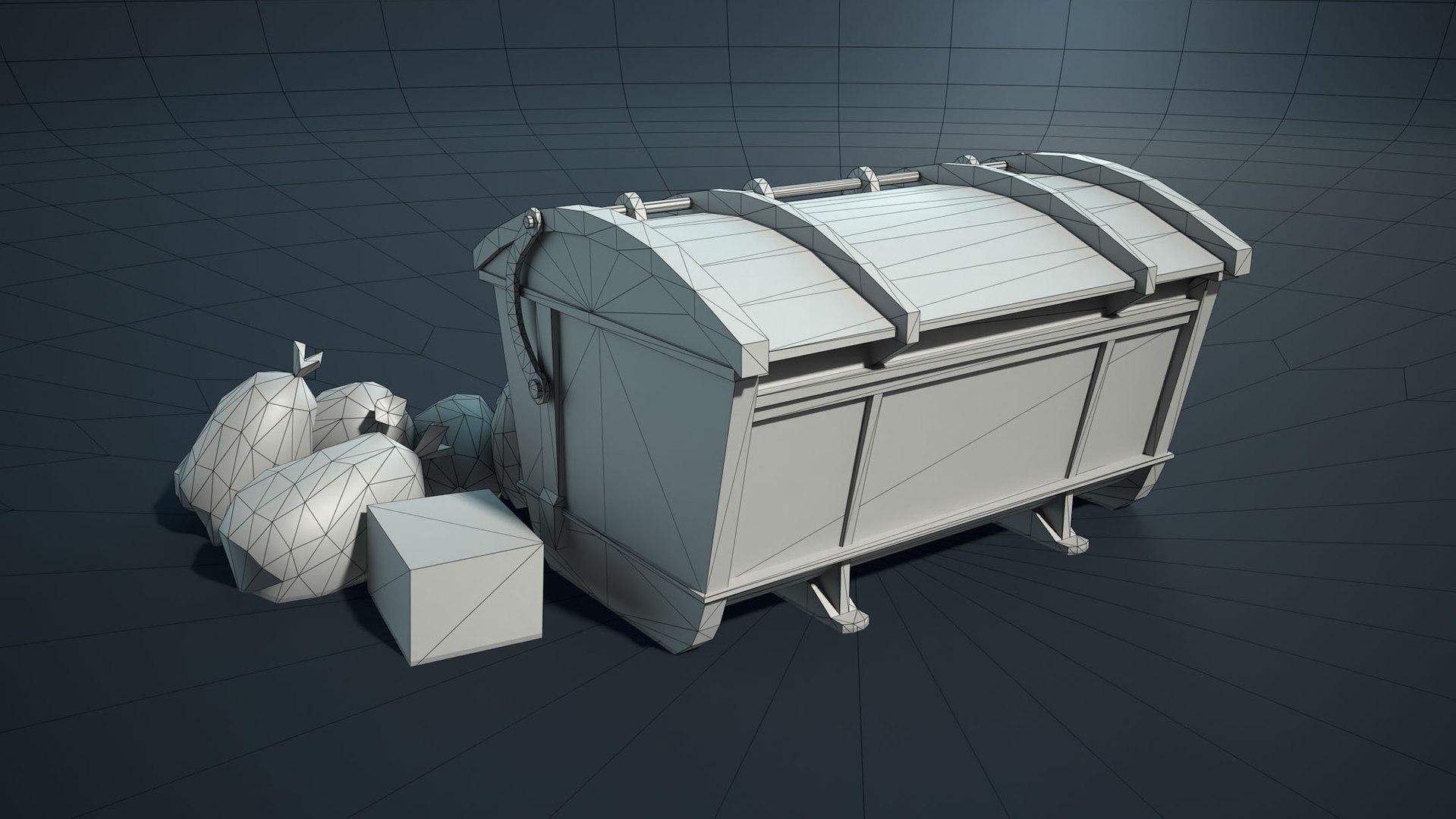 Garbage Containers Game Low-Poly 3D Model - TurboSquid 2207793