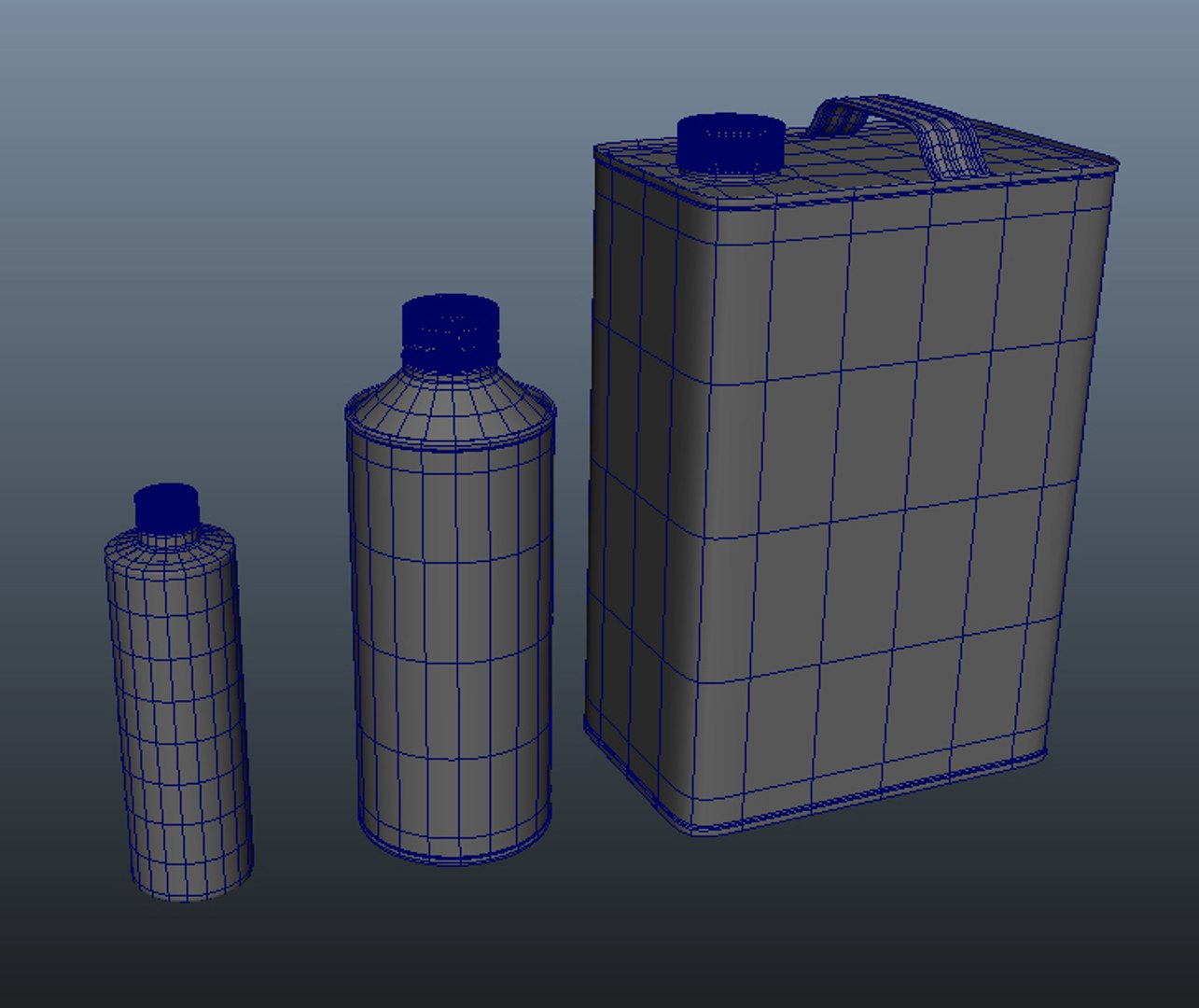 Cans Paint Thinners 3d Obj