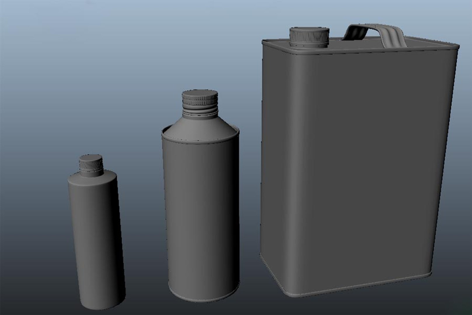 Cans Paint Thinners 3d Obj