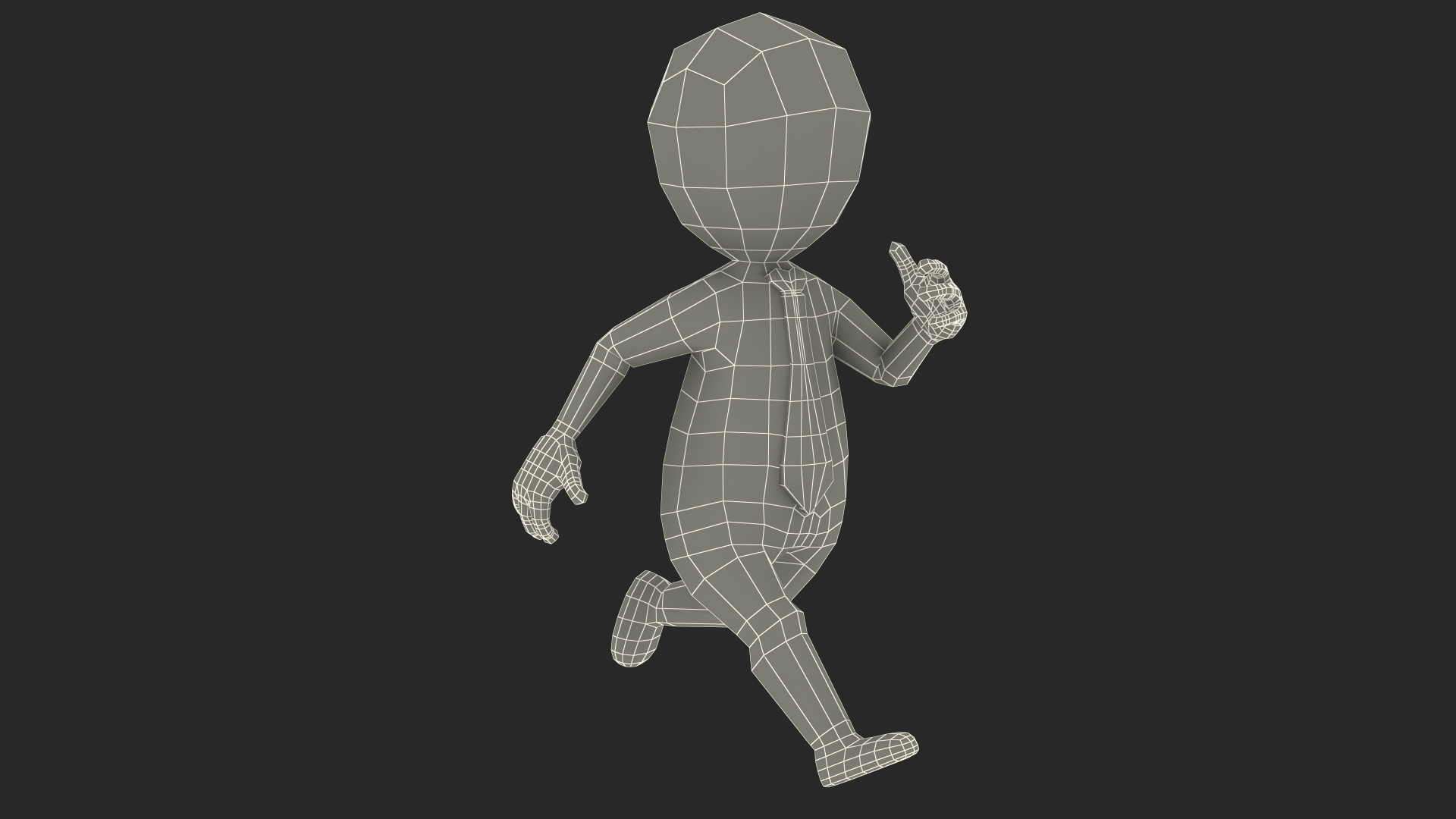 Running Stickman With Red Tie Model - TurboSquid 1896315