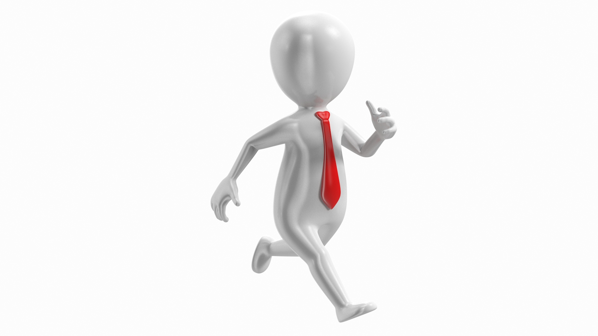 Running Stickman With Red Tie Model - TurboSquid 1896315