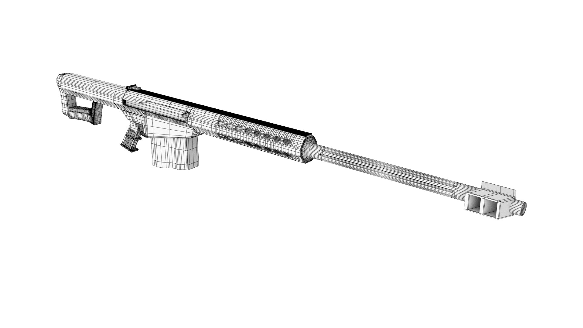3D Barrett Rifle 50 Model - TurboSquid 1612276