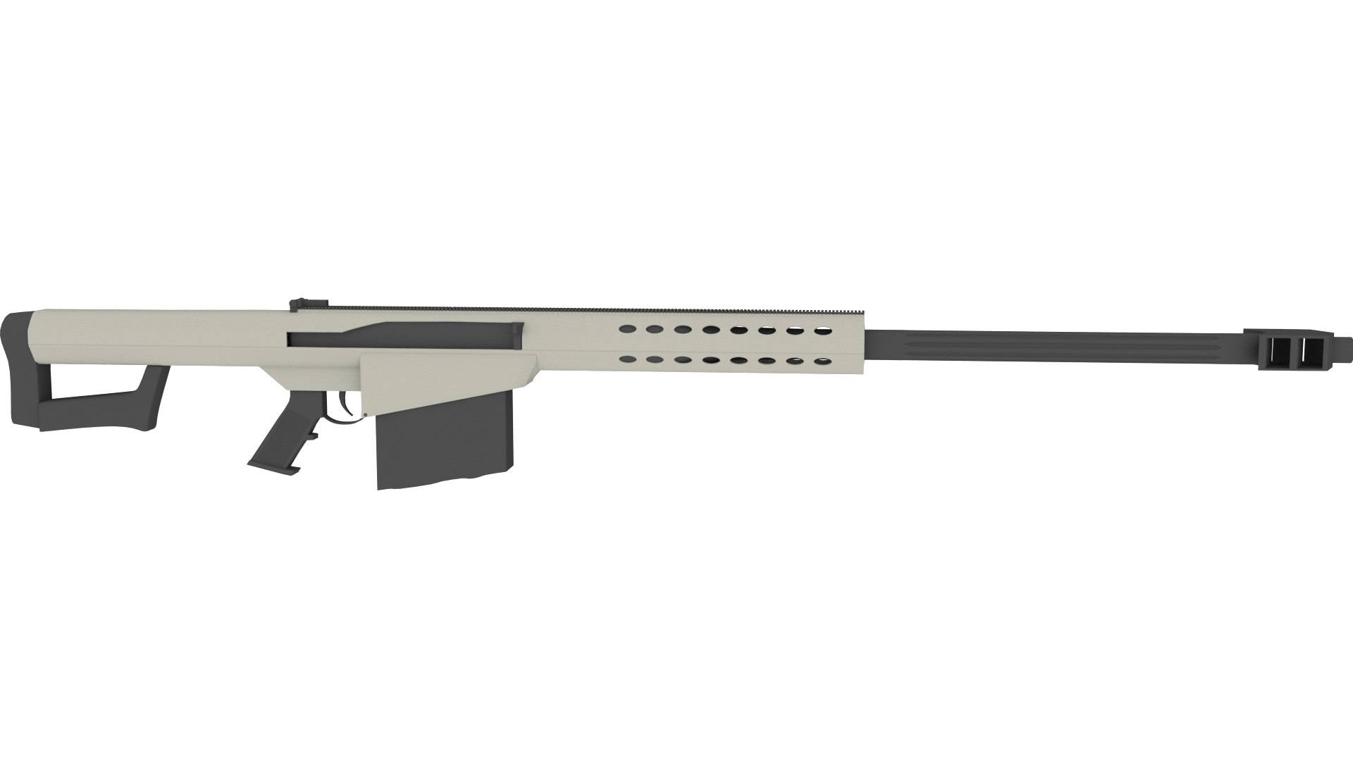 3D Barrett Rifle 50 Model - TurboSquid 1612276