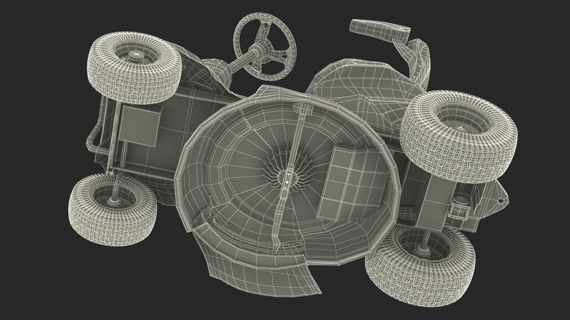 Electric Riding Lawn Mower Rigged For Cinema 4D Model - TurboSquid 2136634