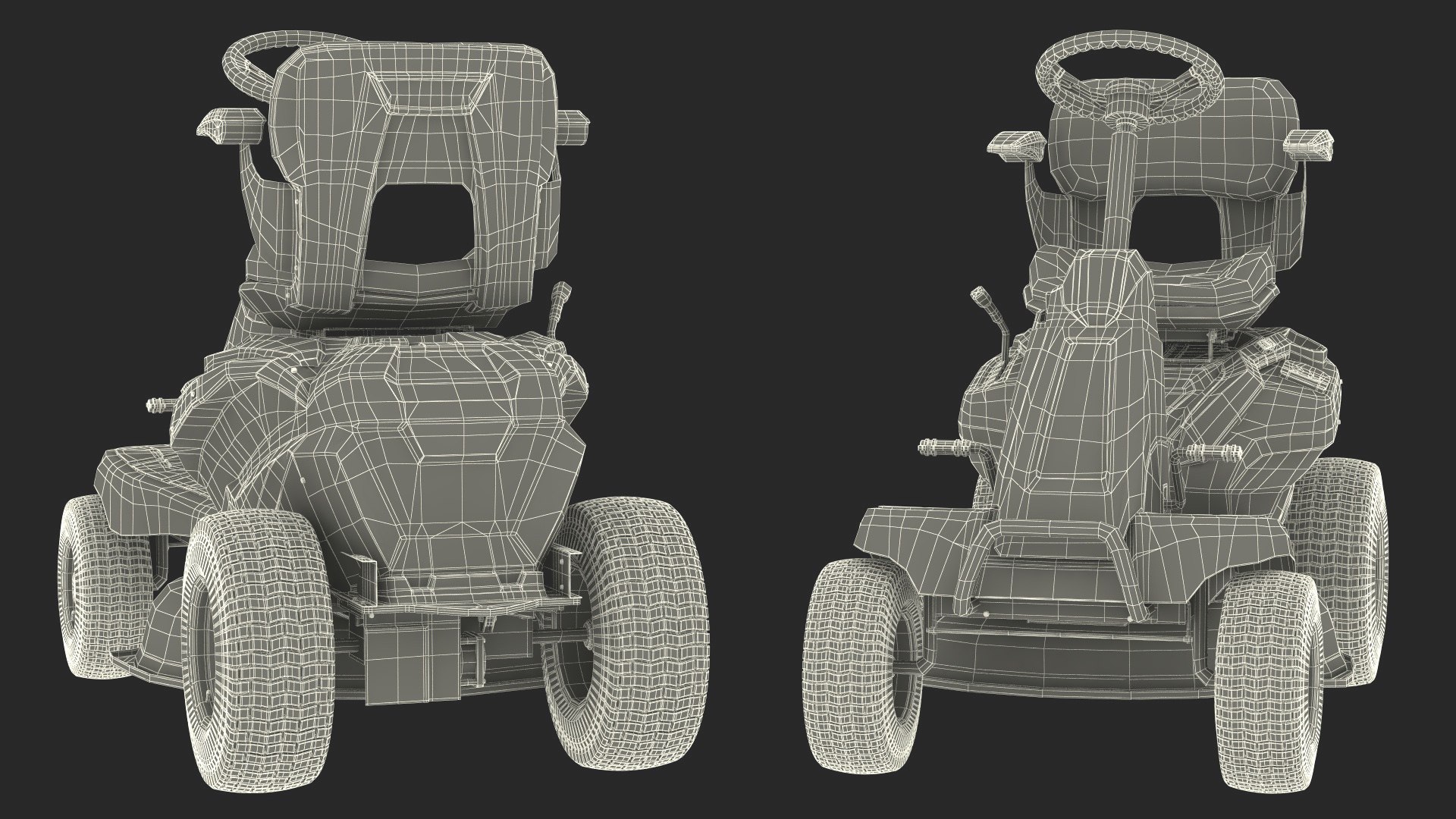 Electric Riding Lawn Mower Rigged For Cinema 4D Model - TurboSquid 2136634